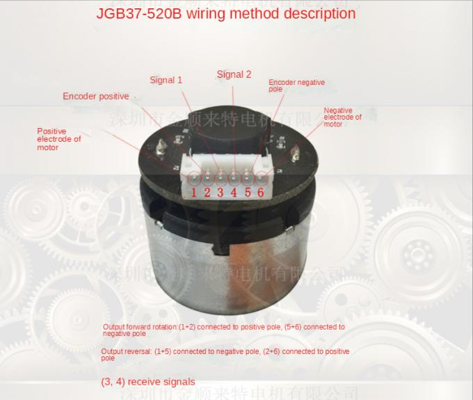 ASLONG JGB37-520B Encoder Geared Motor Industrial DC Geared Motors 960RPM