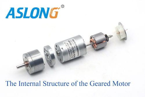 The internal structure of the geared motor