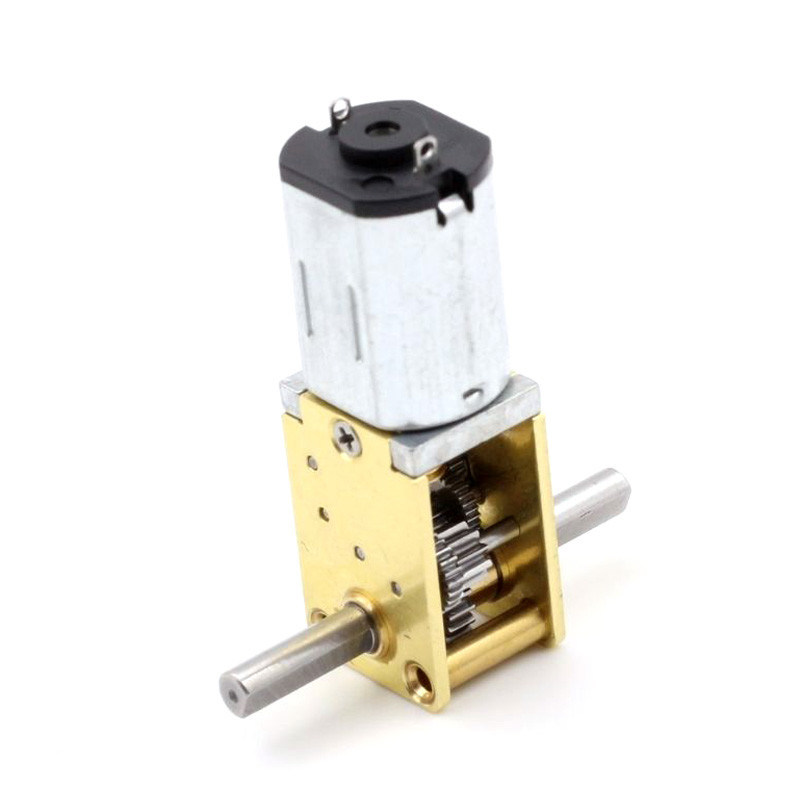 N20 DC Right Angle Worm Reducer Gear Motor 6V 16-381RPM Permanent ...