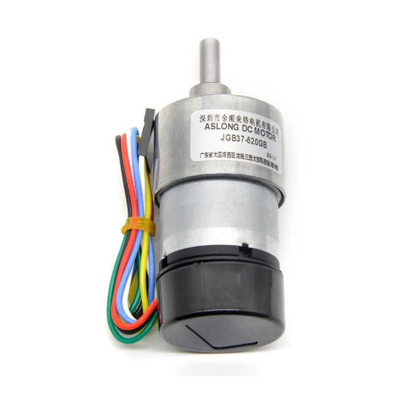 37mm Geared Dc Motor 12v Encoder Dc Motor JGB37-520GB Gear Reduction Dc ...