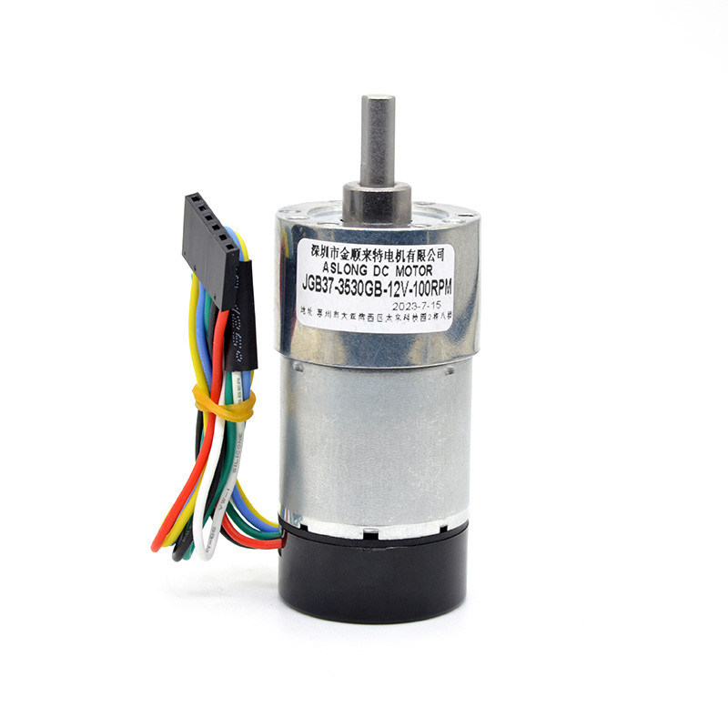 All Metal Encoder DC Motor JGB37-3530GB 24V 60RPM 1:168 Low High Speed ...