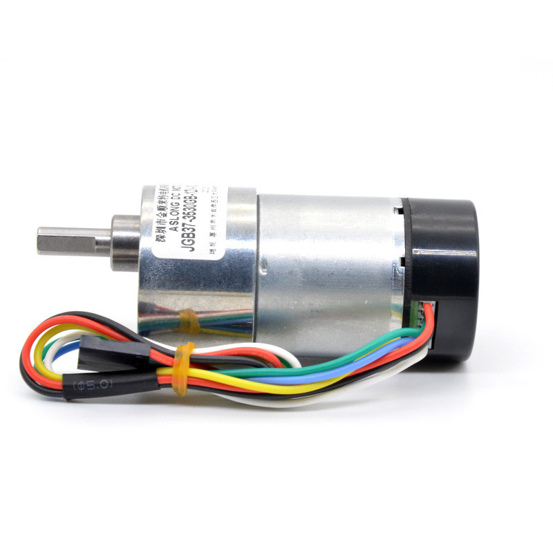 Dc Gear Motor With Large Torque Encoder JGB37-3530GB 24V 111RPM 1:90 ...