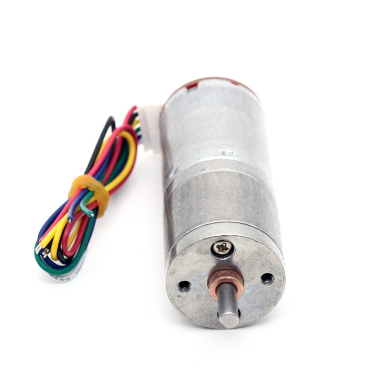 25mm Encoder Small DC Gear Motors High Torque 6v 60RPM Permanent Magnet