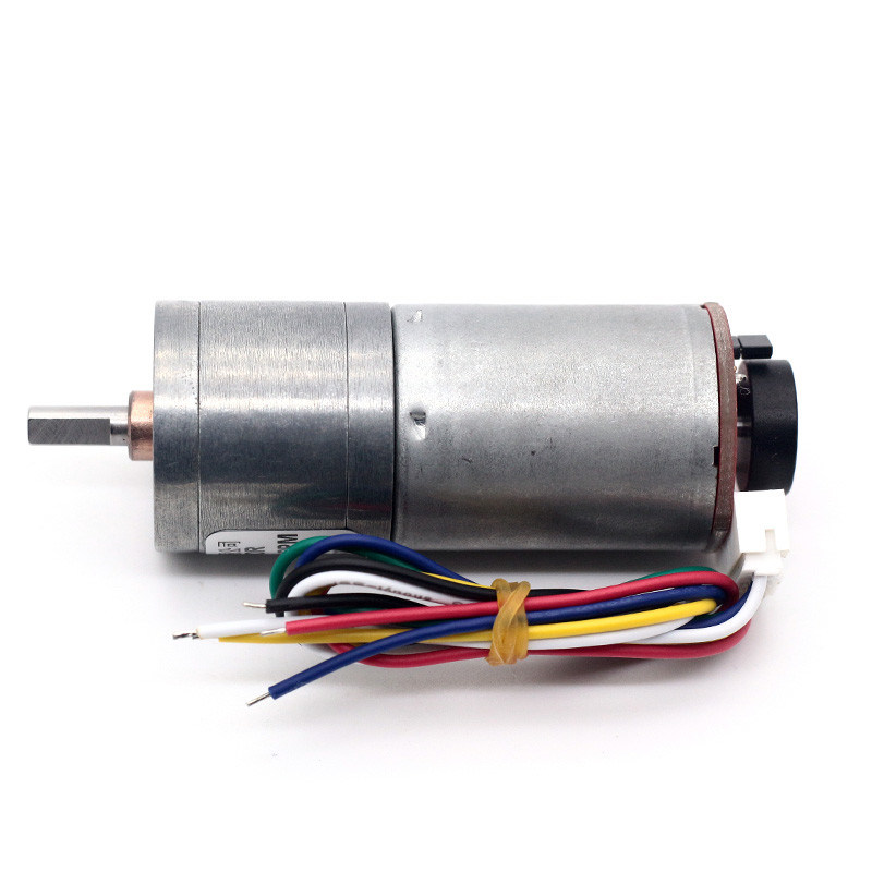 6v 12v 25mm Brushed DC Gear Motor Encoder JGA25-370B High Torque 25mm ...
