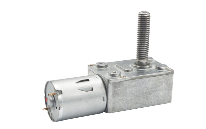 Threaded Shaft Square Gear Box Motor 24V High Torque 150rpm
