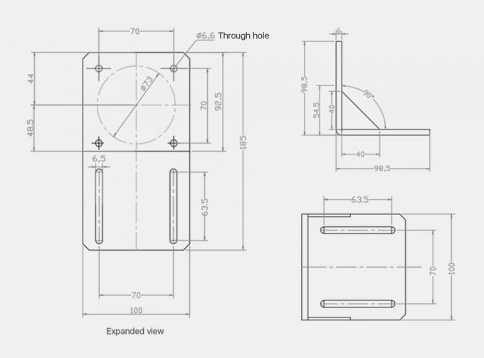 NEMA17 NEMA23 Stepper Motor Mounting Bracket Aluminum Fixed Seat Fastener