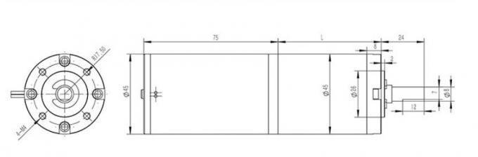 PG45 4575 24v Dc Motor High Torque High Speed PMDC Planetary